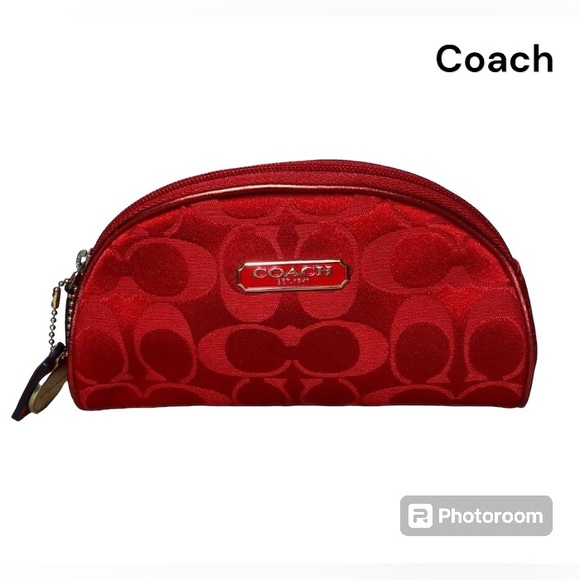 Coach | Bags | 2 Coach Estee Lauder Collab Red Cc Cosmetic Bag | Poshmark